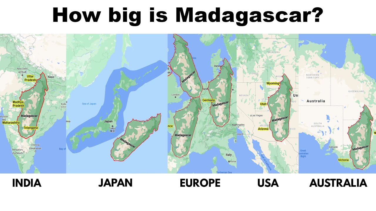 VIDEO. La taille de Madagascar comparée à d’autres pays | KoolSaina.com