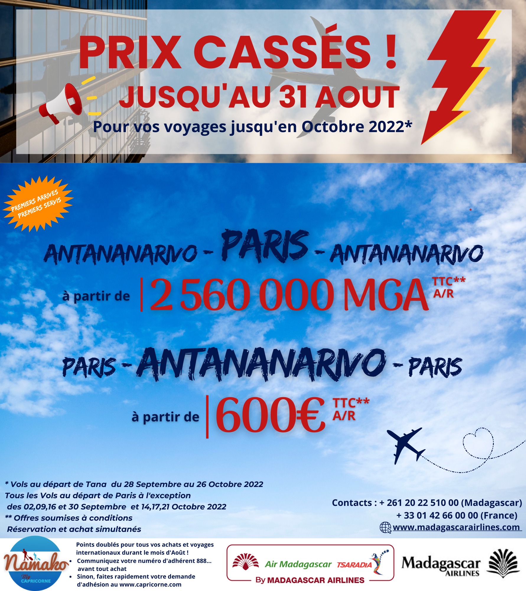 Air Madagascar offre des promos de dernière minute pour Paris et ses ...